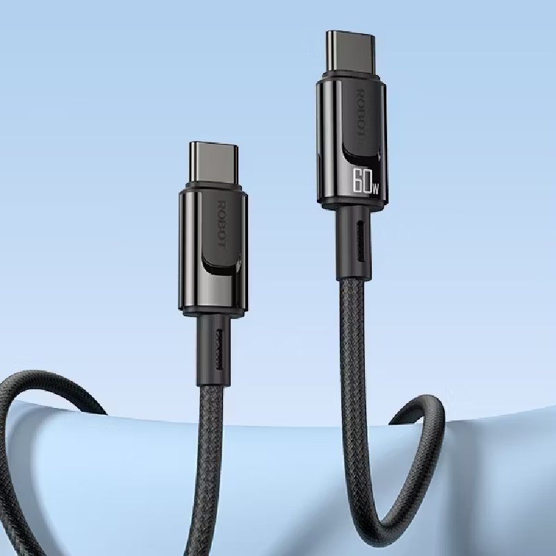 Kabel Data Robot RZCC100 Type-C to Type-C 60W 100CM - BJ-Cell